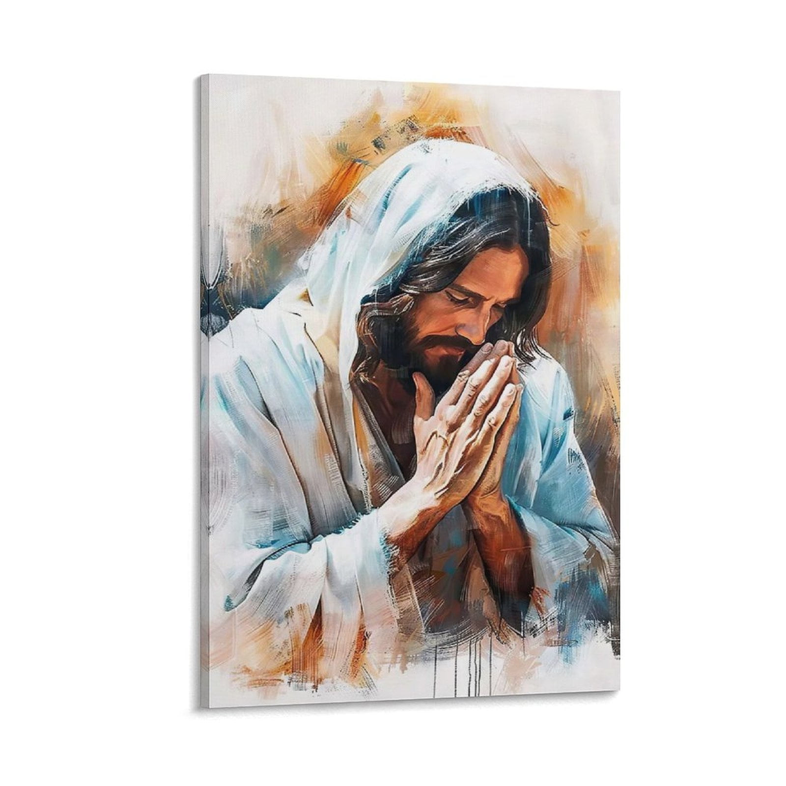 Jesus Christ Wall Art Jesus at Prayer Canvas Print Poster Bible ...