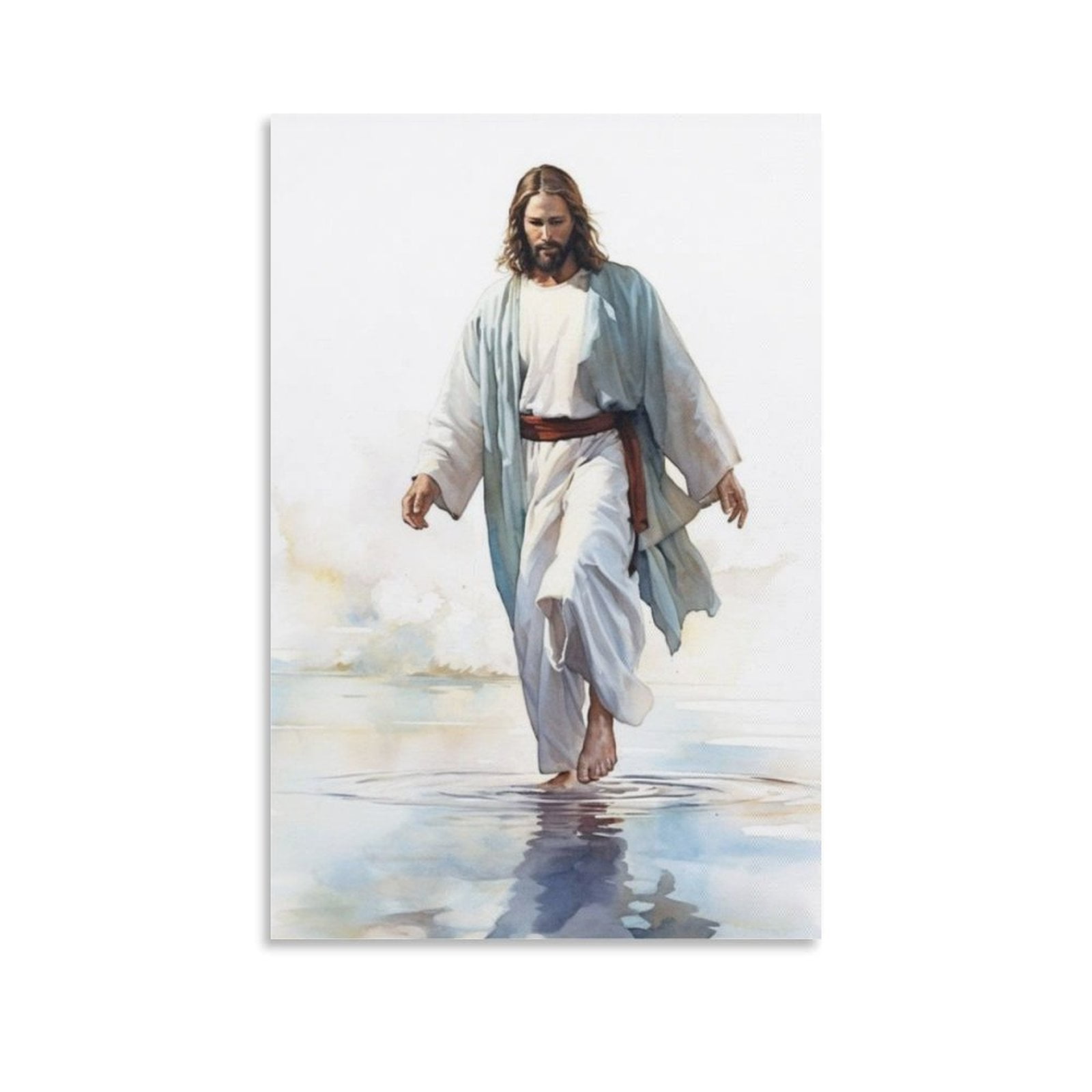 Jesus Christ Wall Art - Jesus Walking on Water Poster - Bible Vintage ...