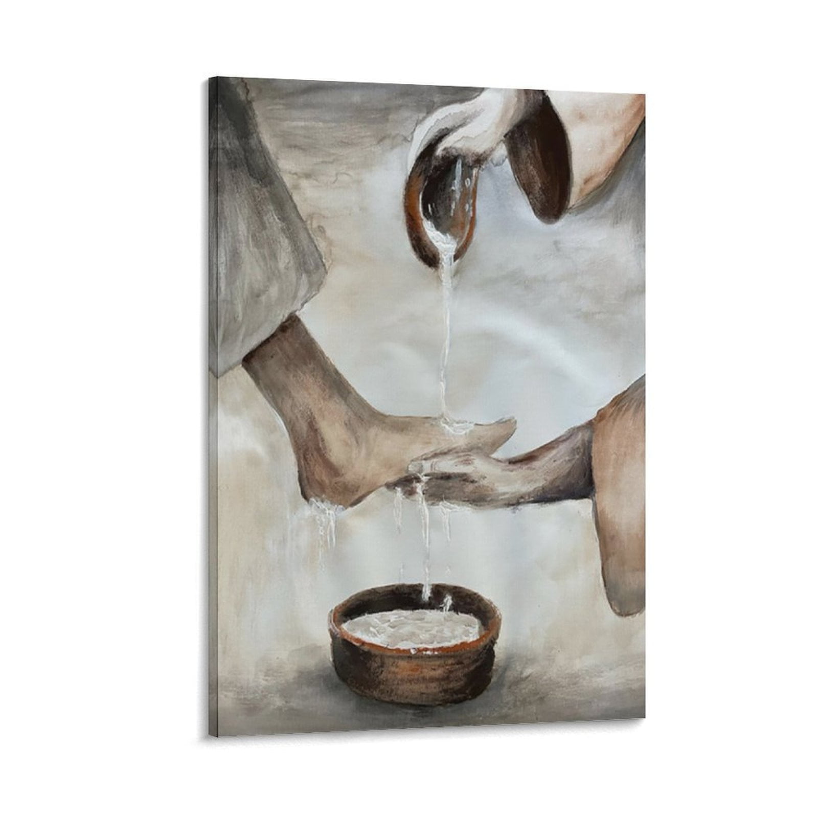 Jesus Christ Wall Art Jesus Washing Disciples Feet Canvas Print Vintage ...