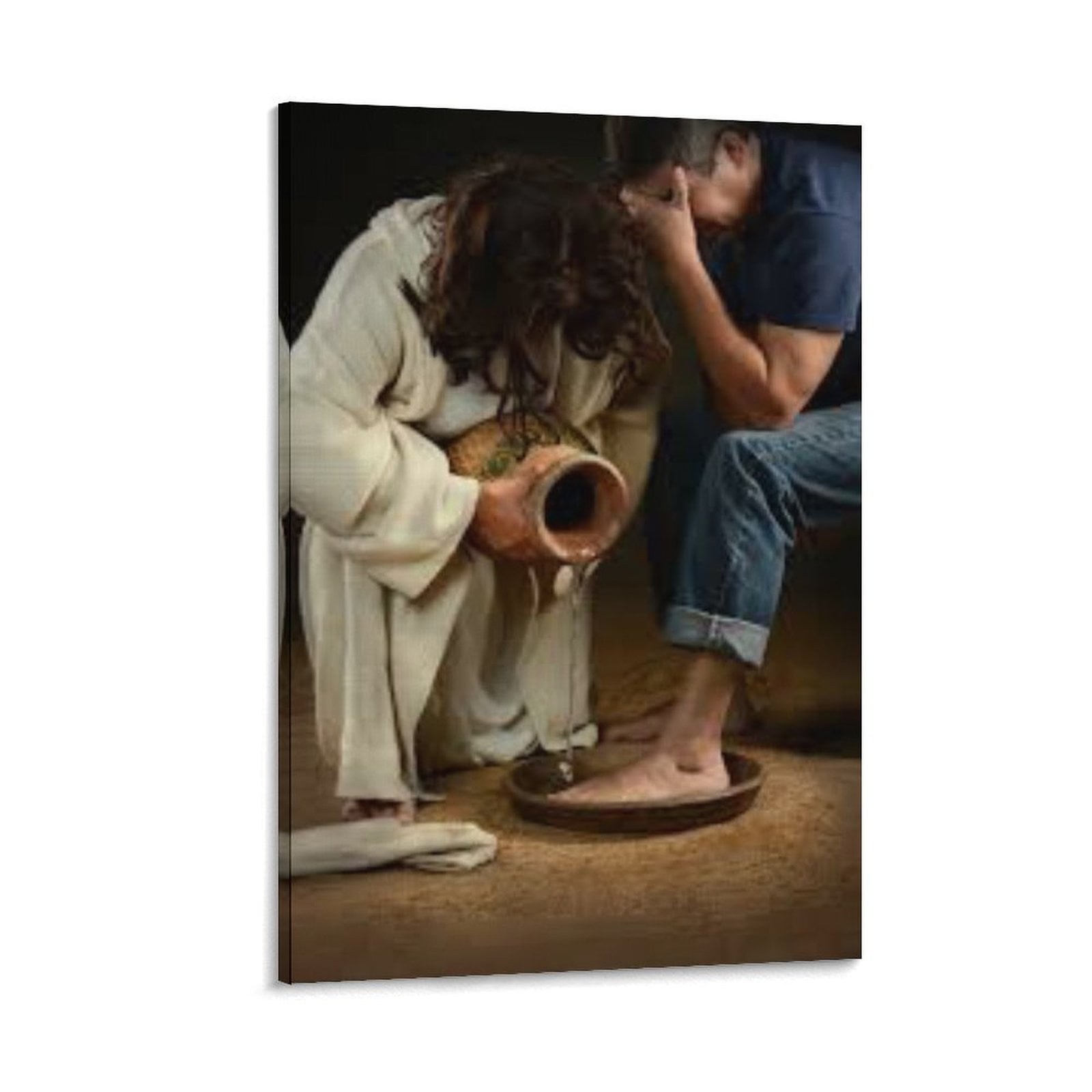 Jesus Christ Wall Art Jesus Washing Disciples Feet Print Poster Bible ...
