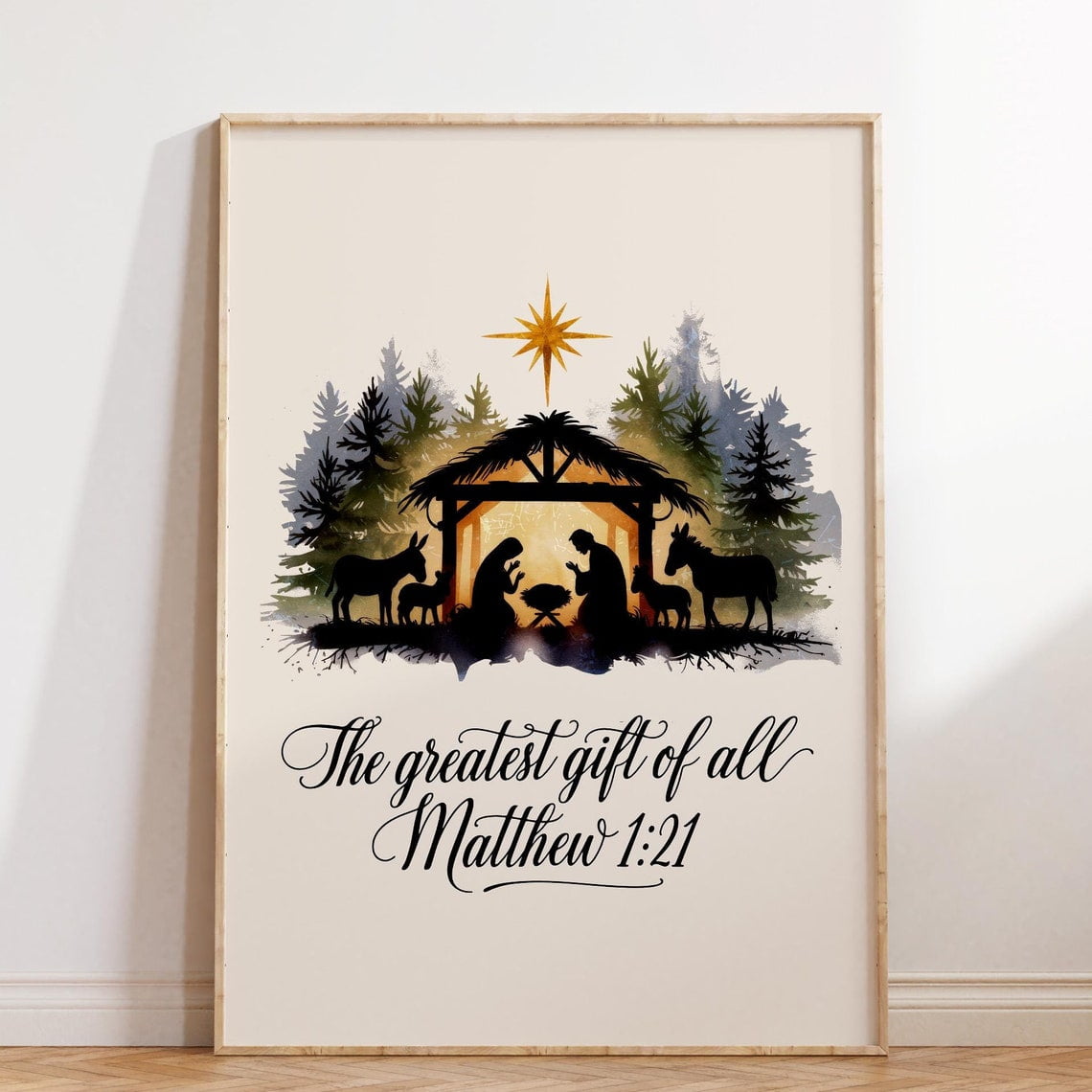 Jesus Christ Wall Art, Matthew Bible Verse, Jesus Poster, Christian ...