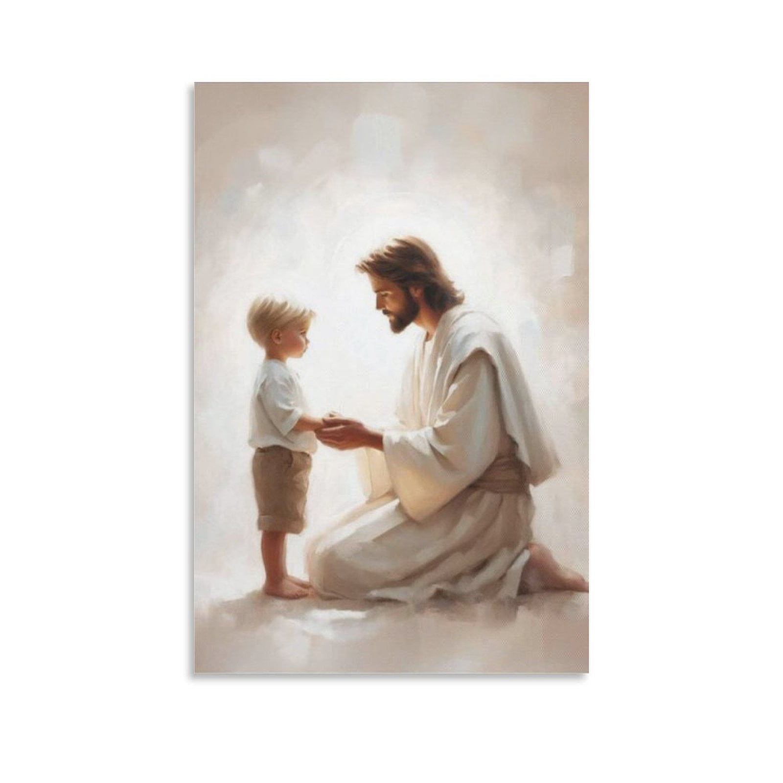 Jesus Christ Wall Art Savior And Boy-Jesus with BoyPoster, Mormon Art ...