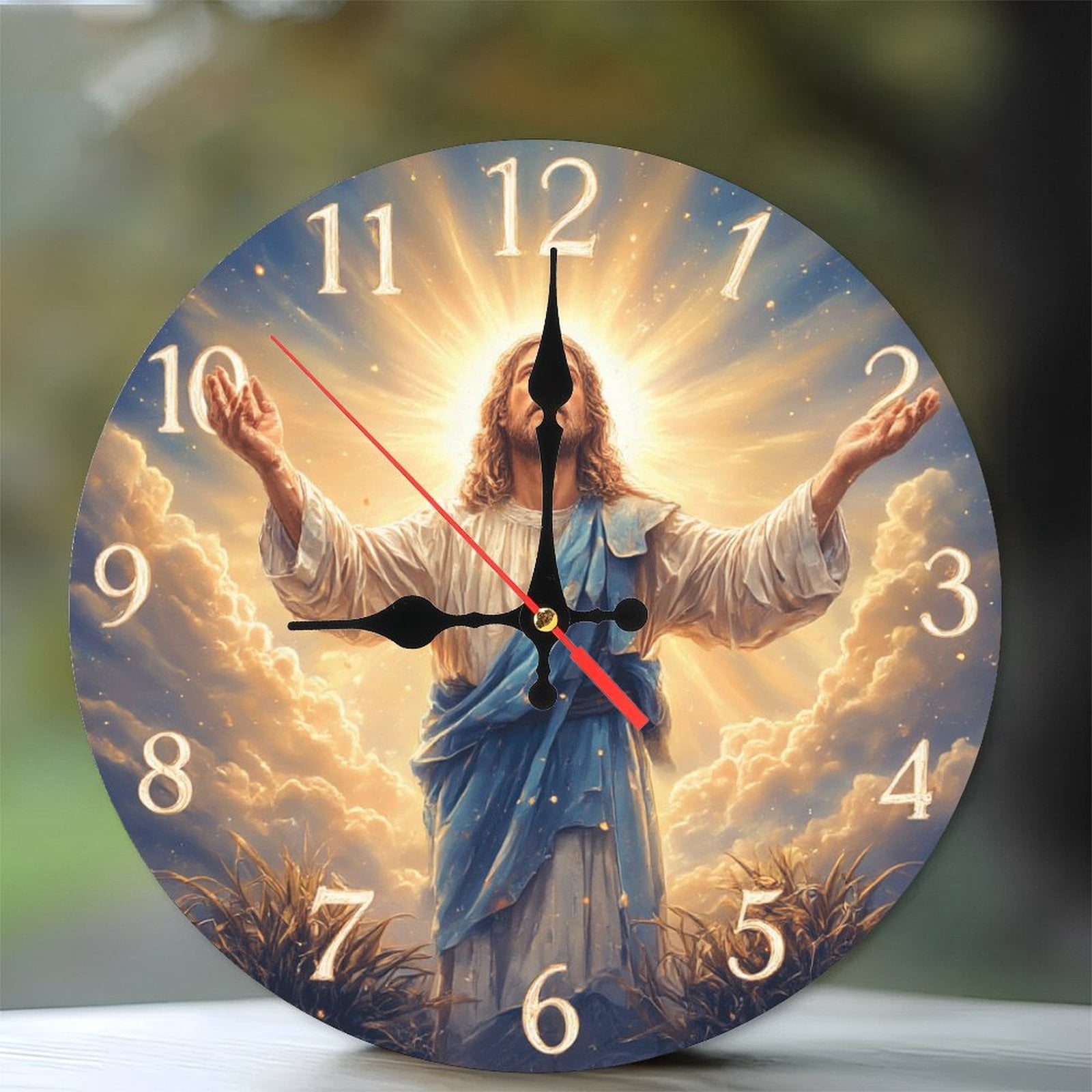 Jesus Christ Wall Clock Religious Gift Christian Home Decor 10-Inch ...
