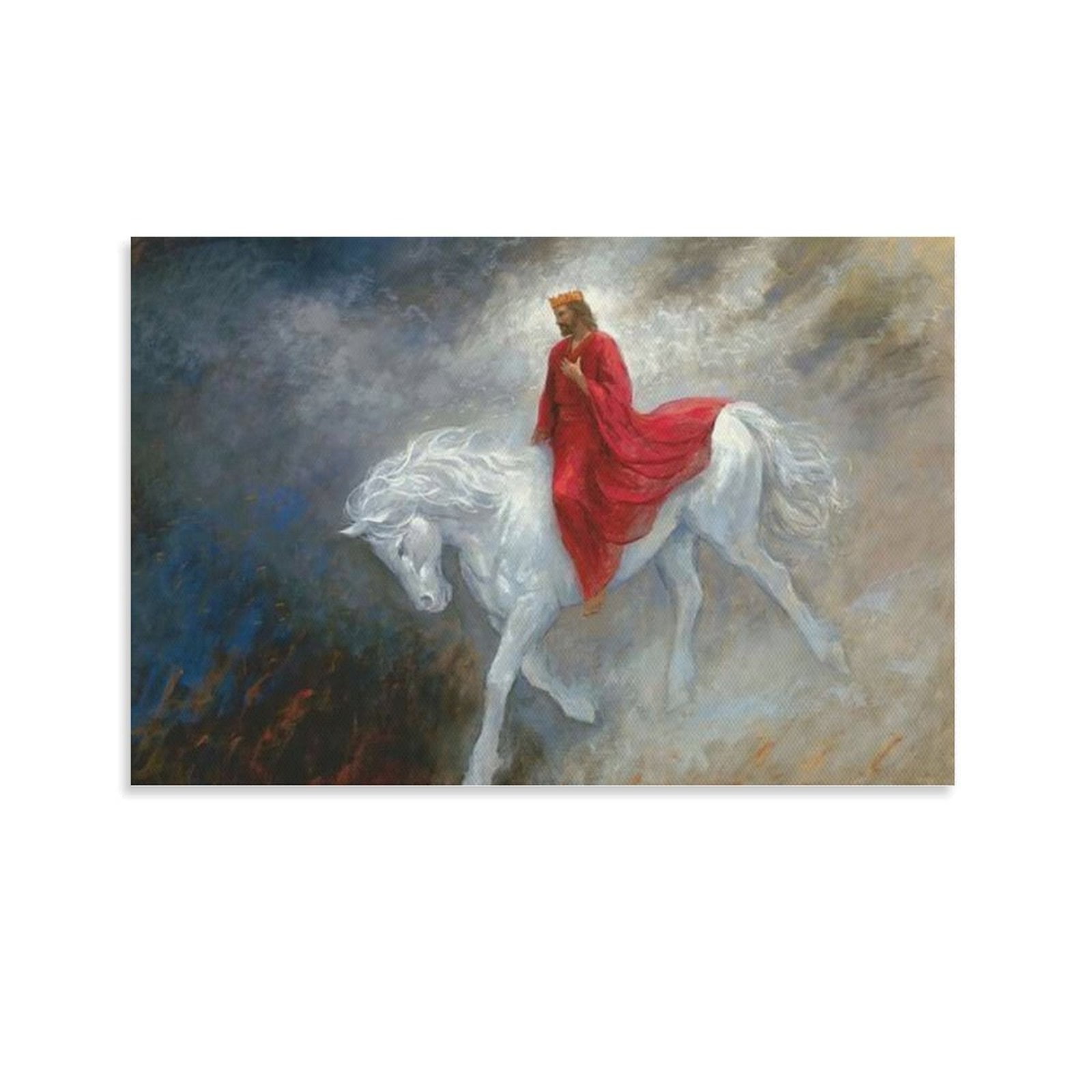 Jesus Christ Wall Decor - Jesus Riding A White Horse - Jesus Returns ...