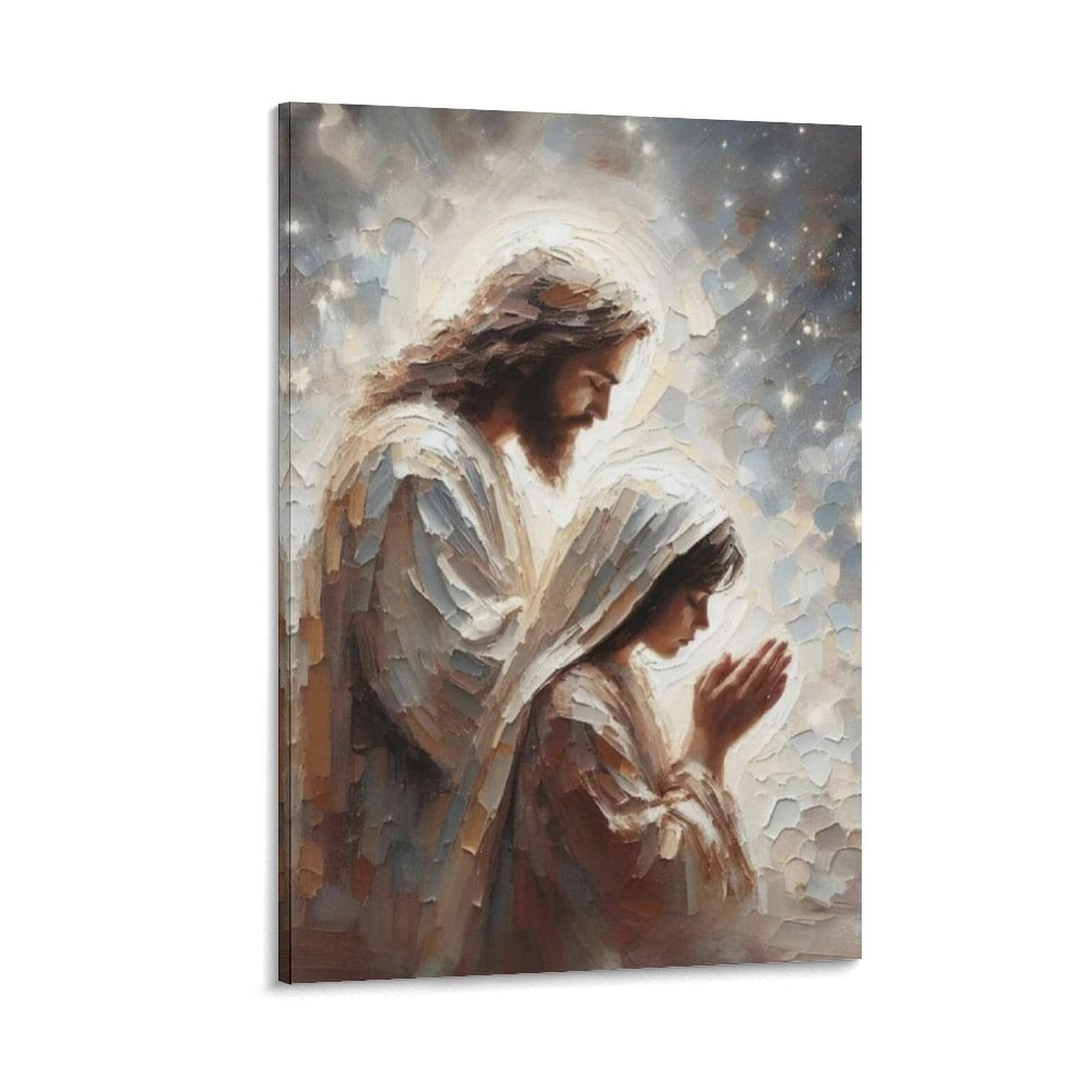 Jesus Christ Wall Decoration Art - Jesus And Woman Praying - God Bible ...