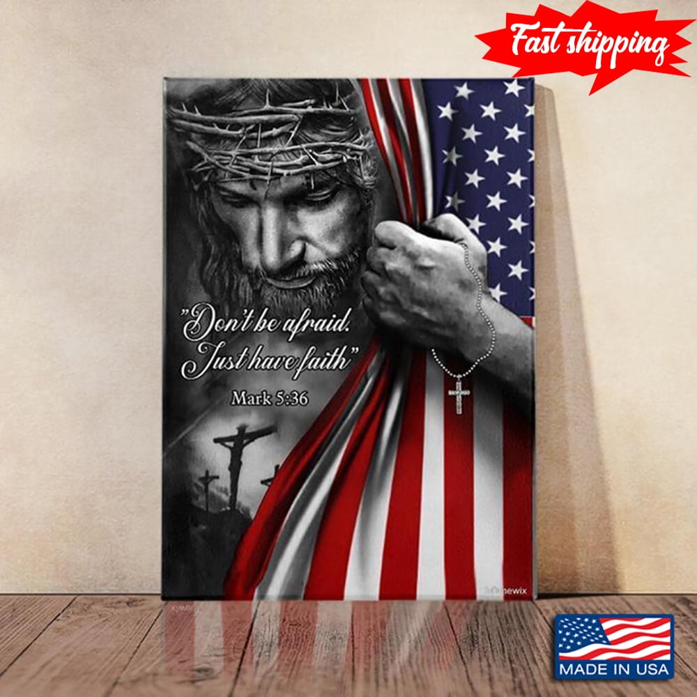 Jesus Christ With Crown Of Thorns And American Flag Mark 536 Don't Be ...