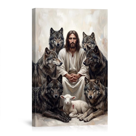 Jesus Christ Wolves Lamb Of God Biblical phecy Christian Aesthetic Home ...