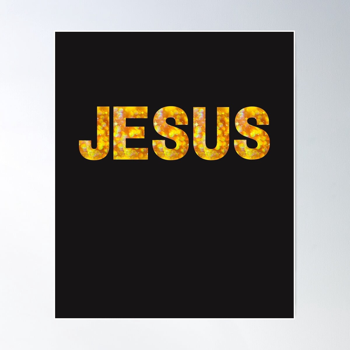 Jesus Christ Yellow Design Poster Wall Art, Modern Wall Decor For ...