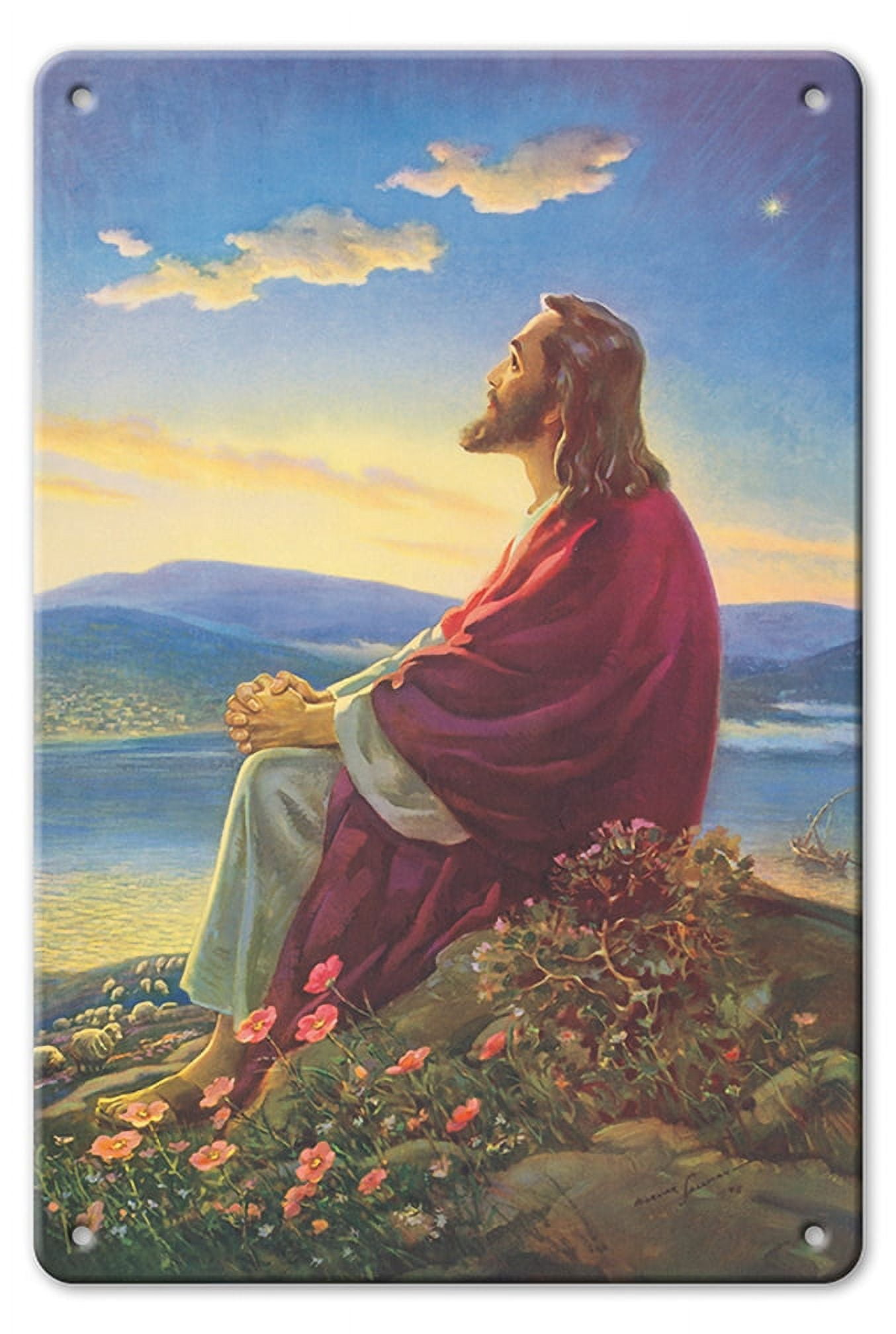 Jesus Christ at Dawn - Vintage Religious Art by Walter Sallman c.1940 ...