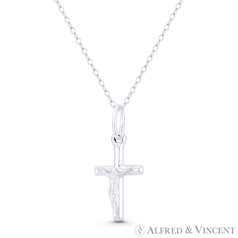 Jesus Christ on Classic Christian Catholic Latin Crucifix Cross Pendant ...
