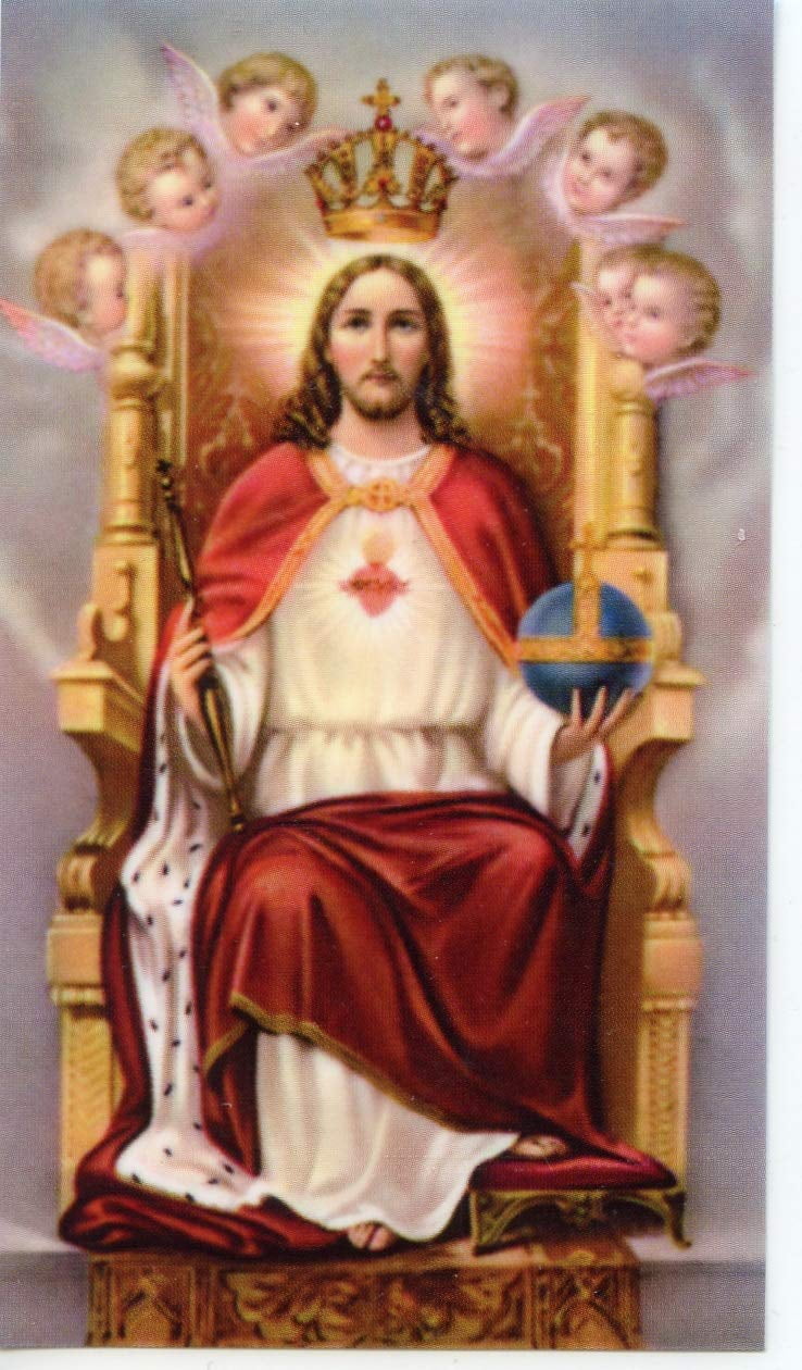 Jesus Christ the King holy card - laminated - Pack of 25 - Walmart.com