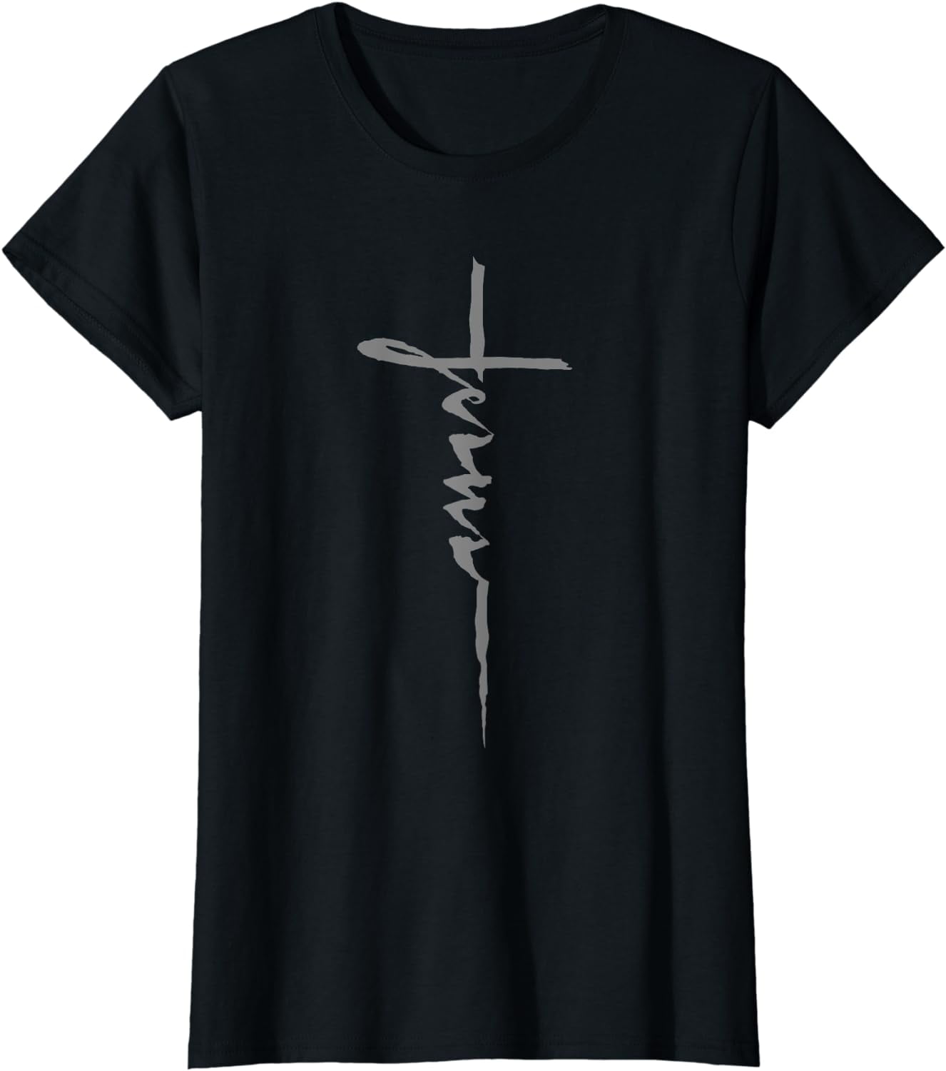 Jesus Christian Cross Art Cursive Inspiring Gift Men Women T-Shirt ...