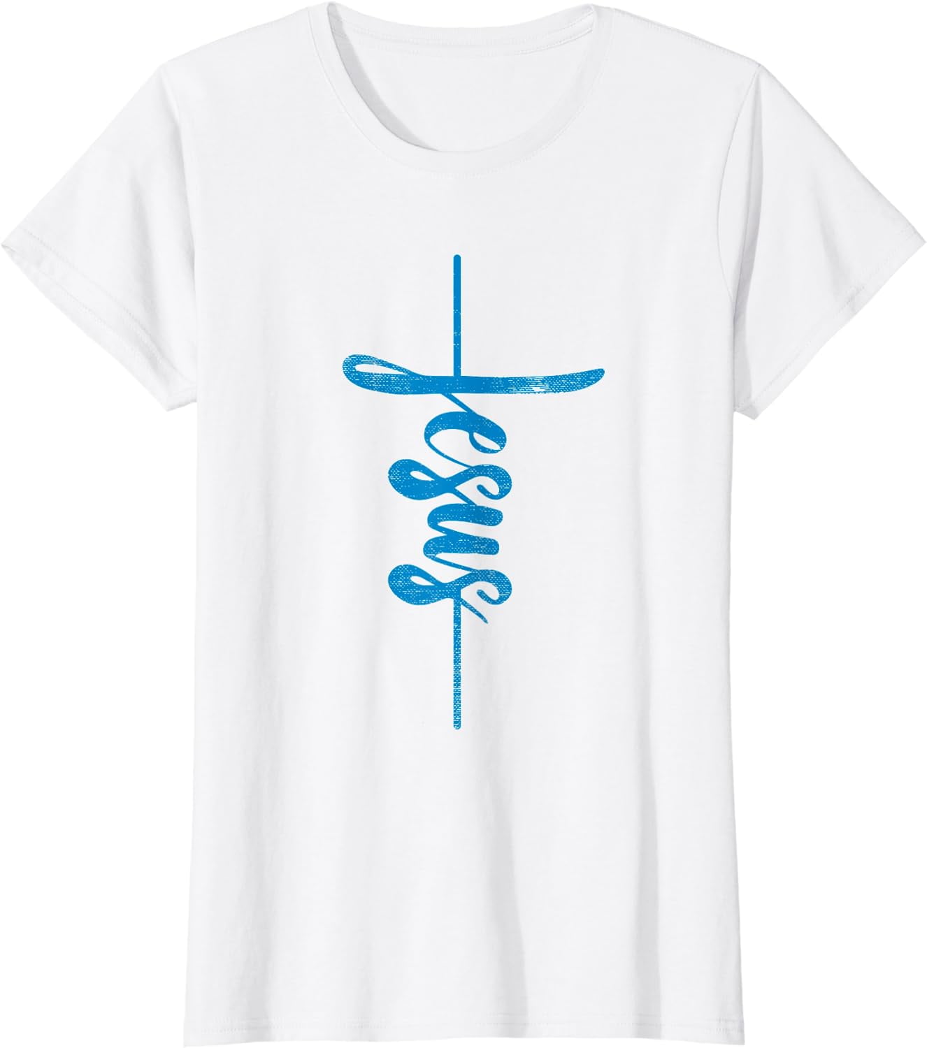 Jesus Christian Cross Art Cursive Inspiring Gift T-Shirt - Walmart.com