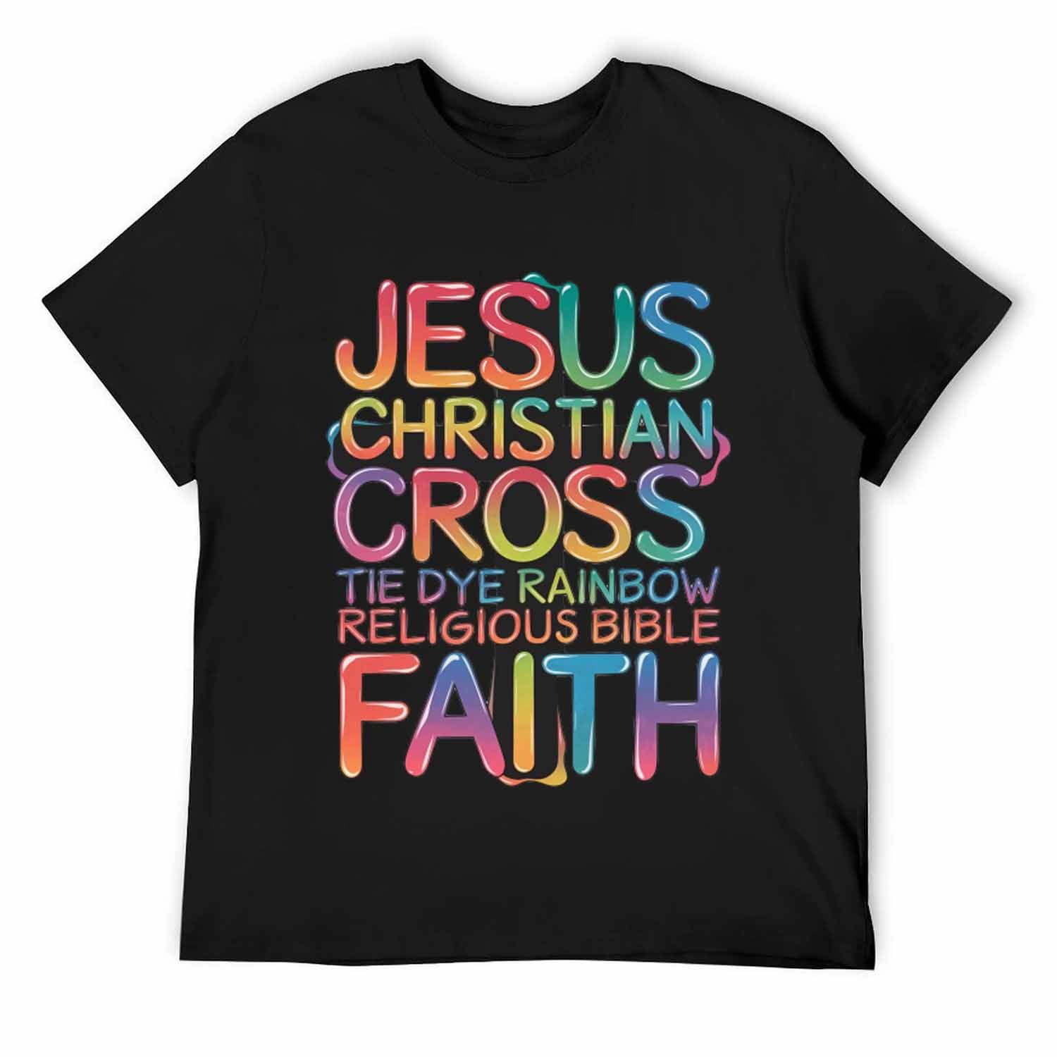 Jesus Christian Cross Tie Dye Rainbow Religious Bible Faith Hello Pre K ...