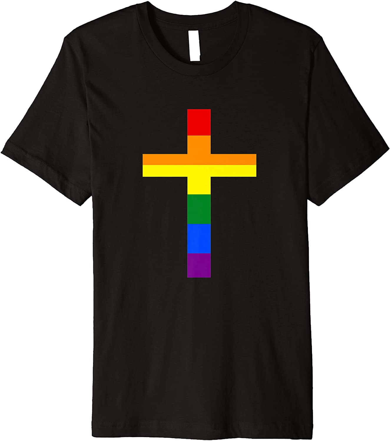 Jesus Christian Faith Cross LGBT Gay Pride Rainbow T-Shirt - Walmart.com