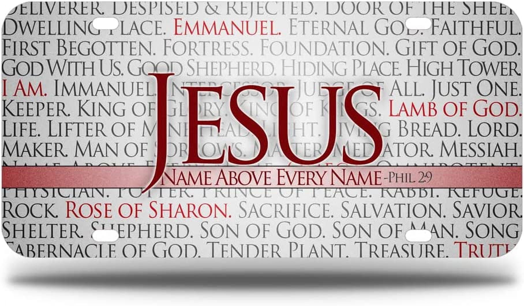 Jesus Christian Quotes License Plate,Car Front License Plates with 4 ...