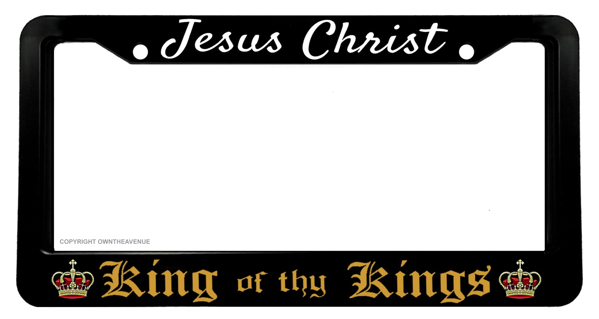 Jesus Christian Religious God Bless Christ King License Plate Frame V01 ...