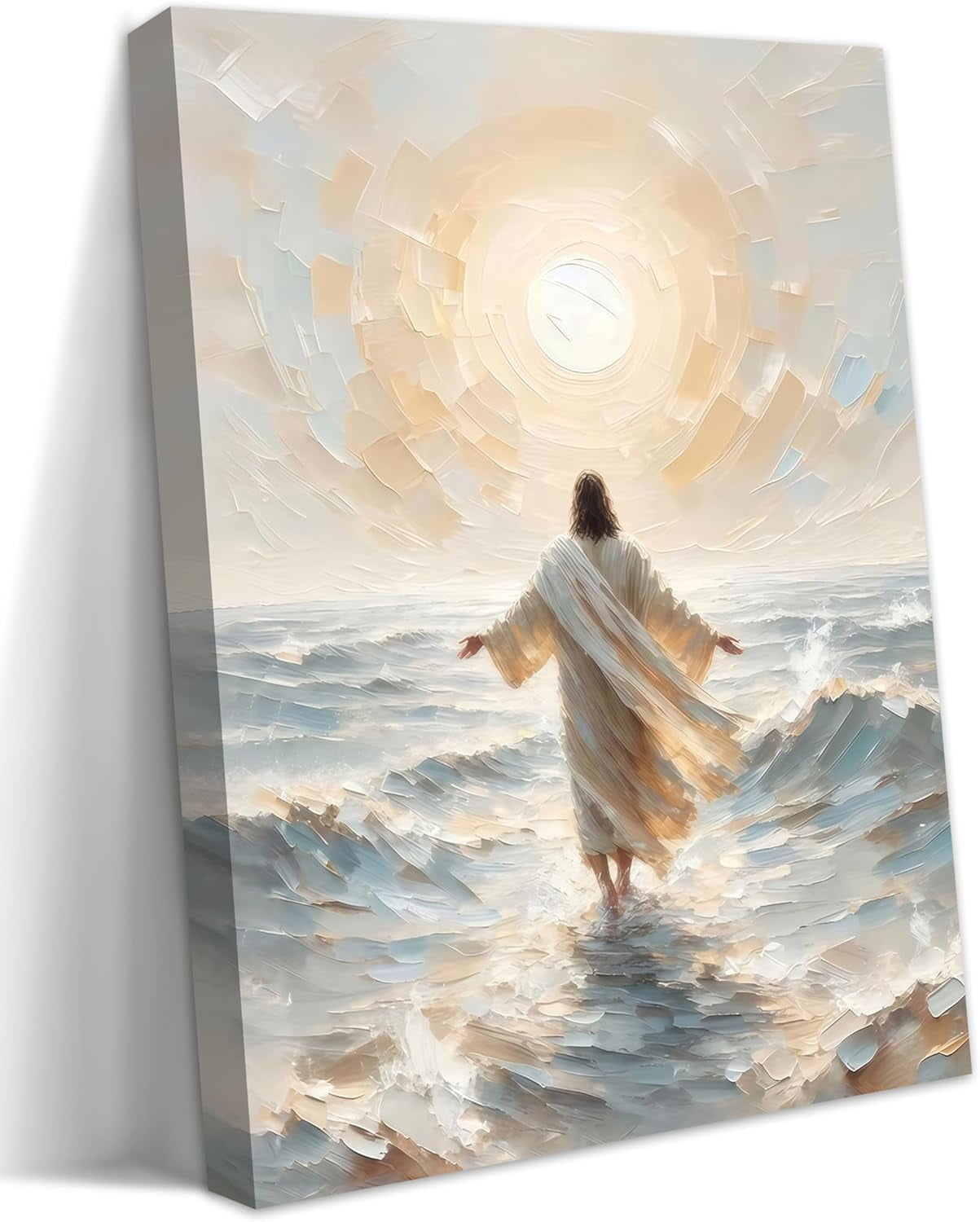 Jesus Christian Wall Art, Jesus Hugging Girl Canvas Paintings Prints ...