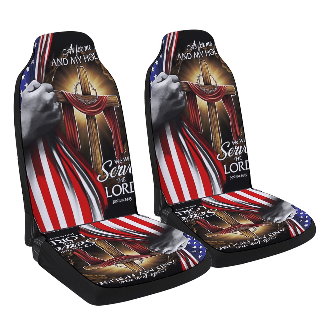 Jesus Christian We Will Serve The Lord Seat Covers Cars, Car Truck SUV ...