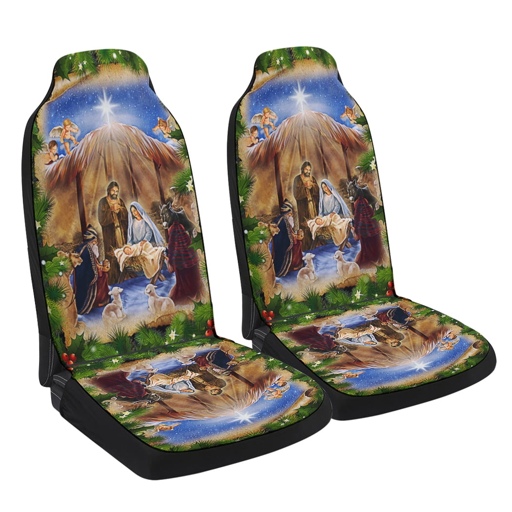 Jesus Christmas Nativity Scene Jesus Is Born Christianity Seat Covers ...