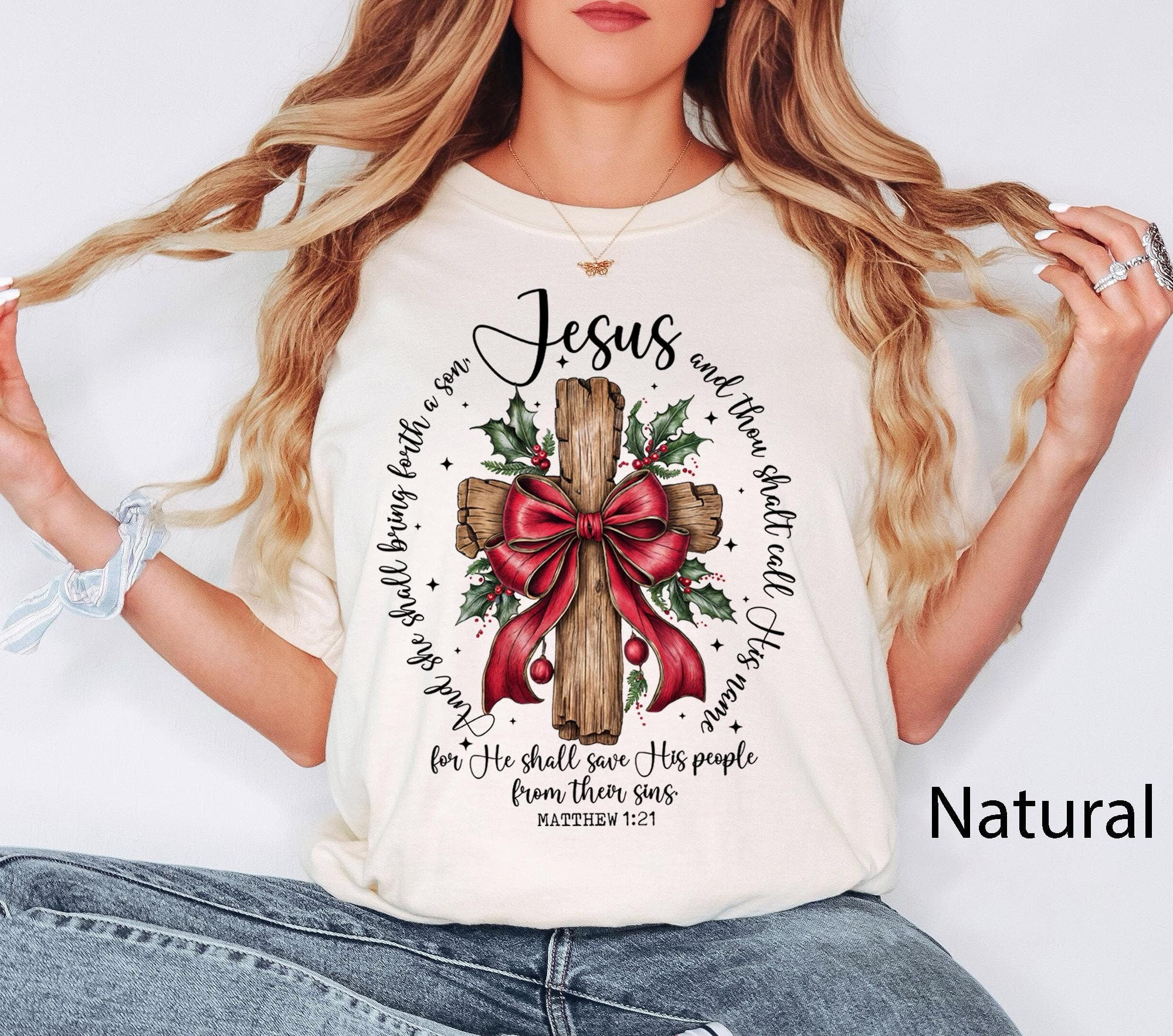 Jesus Christmas Shirt, O Come Let Us Adore Him Shirt, Nativity Scene ...