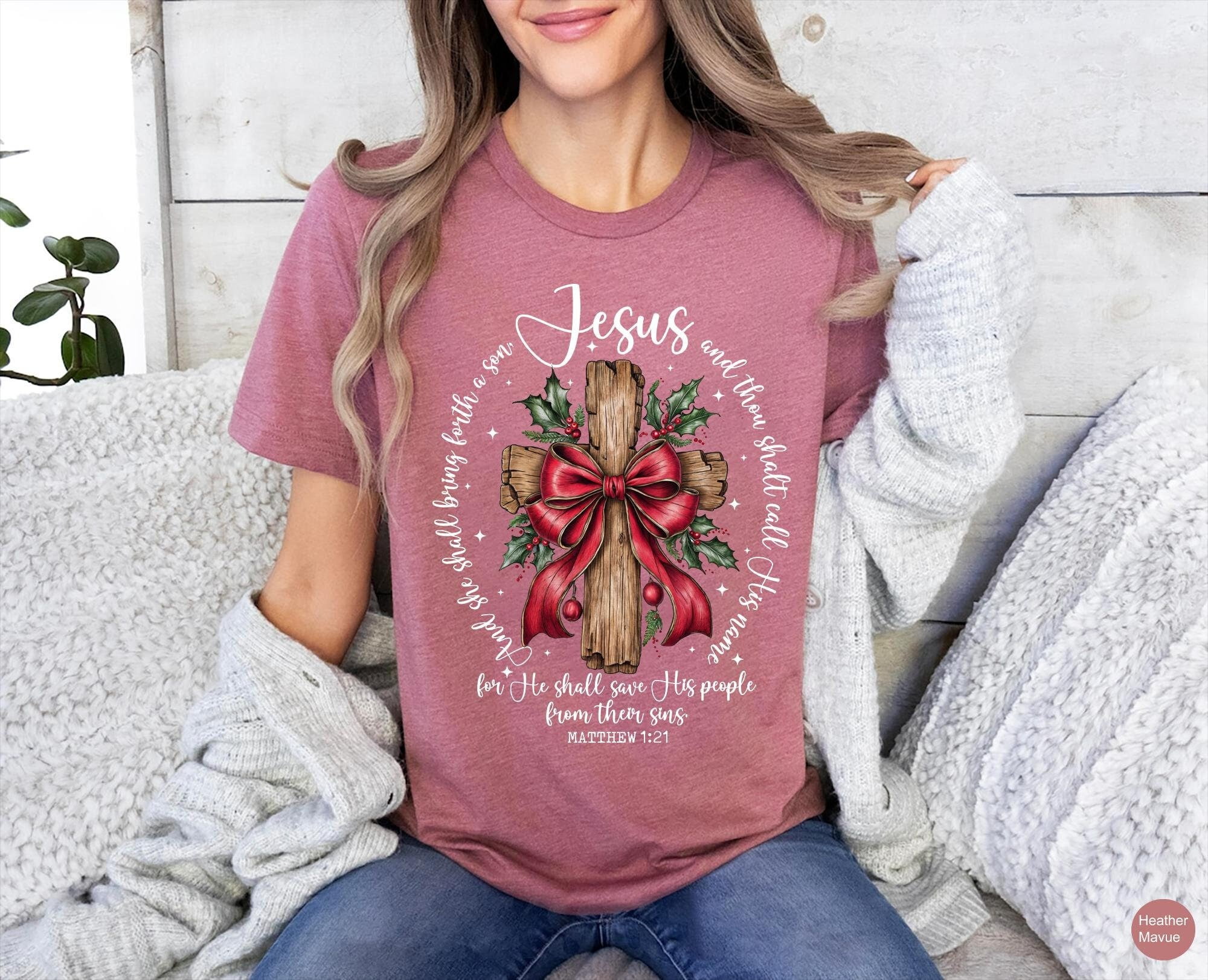 Jesus Christmas Shirt, O Come Let Us Adore Him Shirt, Nativity Scene ...