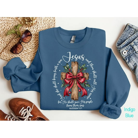 Jesus Christmas T-Shirt, O Come Let Us Adore Him Shirt, Nativity Scene ...