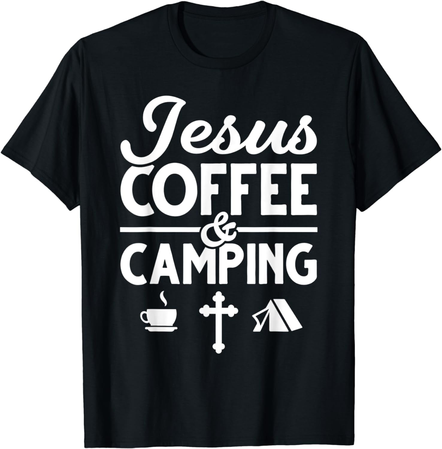Jesus Coffee And Camping Jesus T-Shirt - Walmart.com