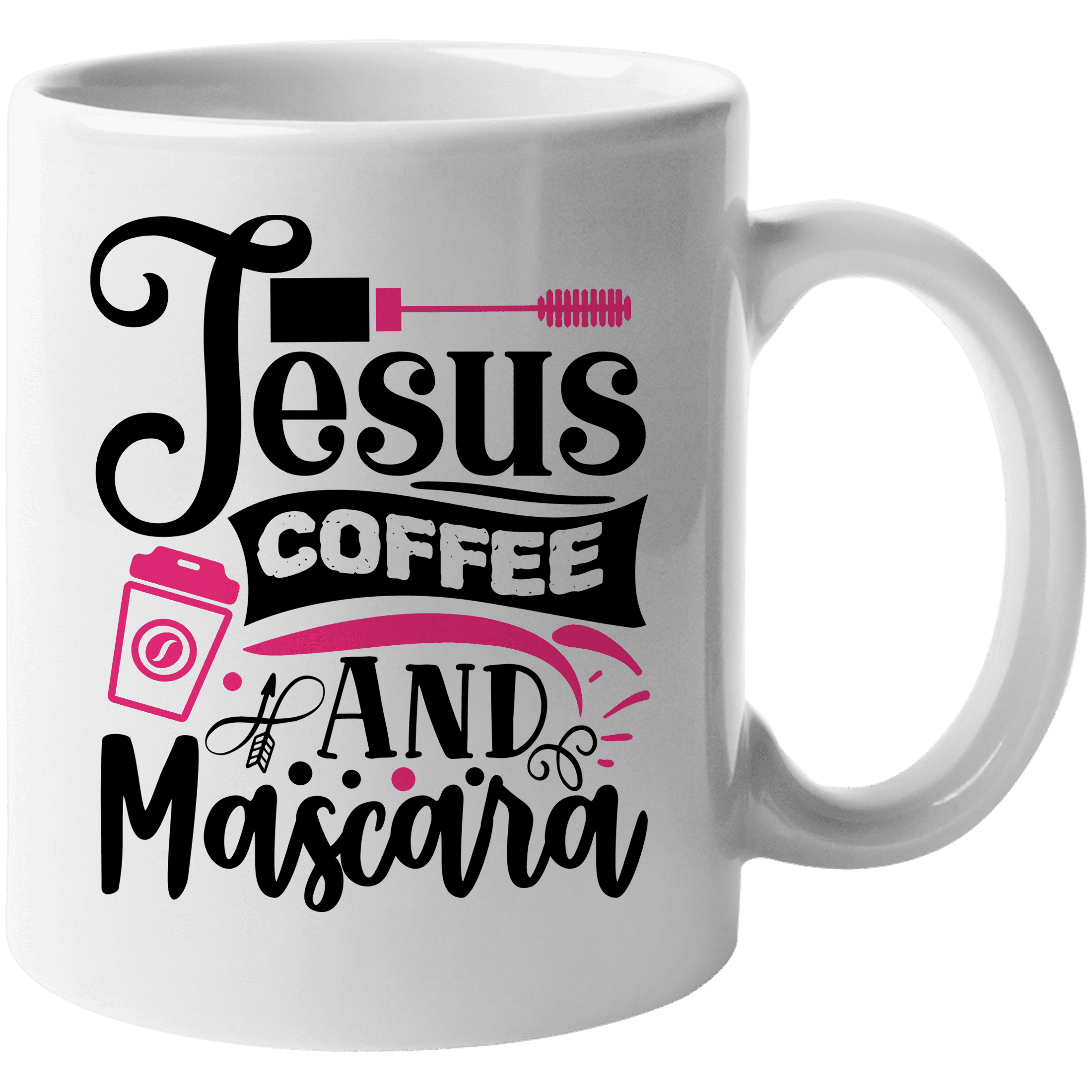 Jesus, Coffee, and Mascara Quote with Artsy Design - Beauty Themed ...