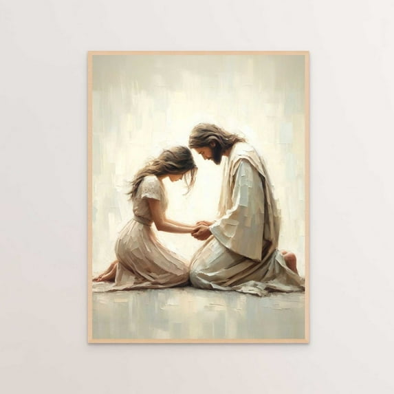 Jesus Comforting Woman, Christian Art, Jesus And Girl, Jesus Painting ...