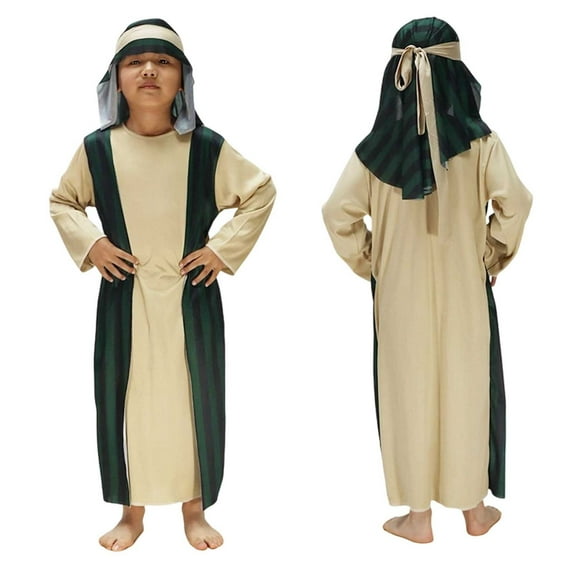 Jesus Cost-ume for Kids 6-12 Years Boys Biblical Shepherd Cost-ume ...