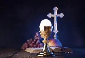 Jesus Cross Bible Wheat Easter Holy Communion Cup Backdrop Photographic ...