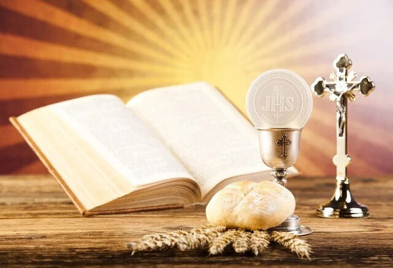Jesus Cross Bible Wheat Easter Holy Communion Cup Backdrop Photographic ...