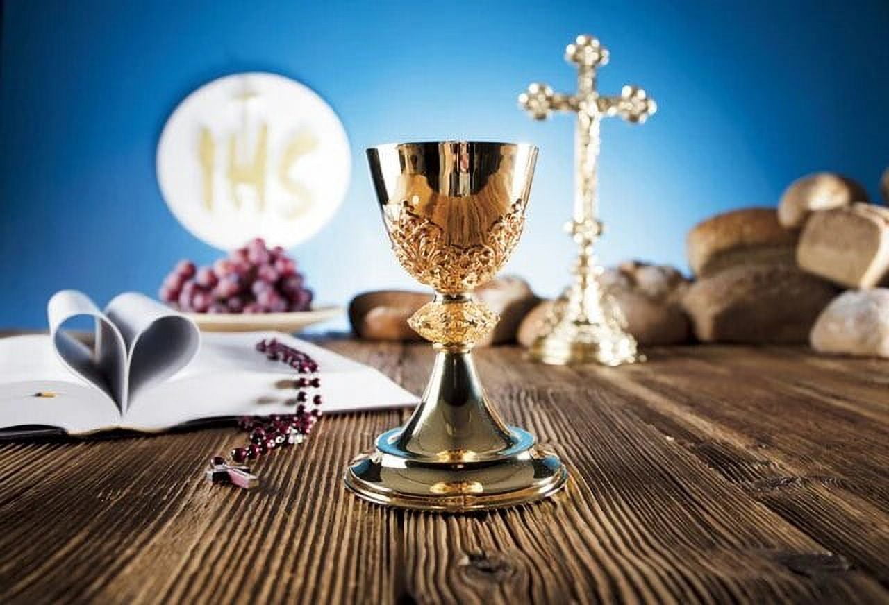 Jesus Cross Bible Wheat Easter Holy Communion Cup Backdrop Photographic ...