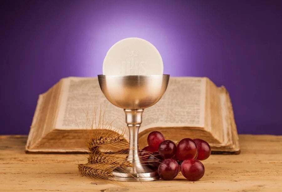Jesus Cross Bible Wheat Easter Holy Communion Cup Backdrop Photographic ...