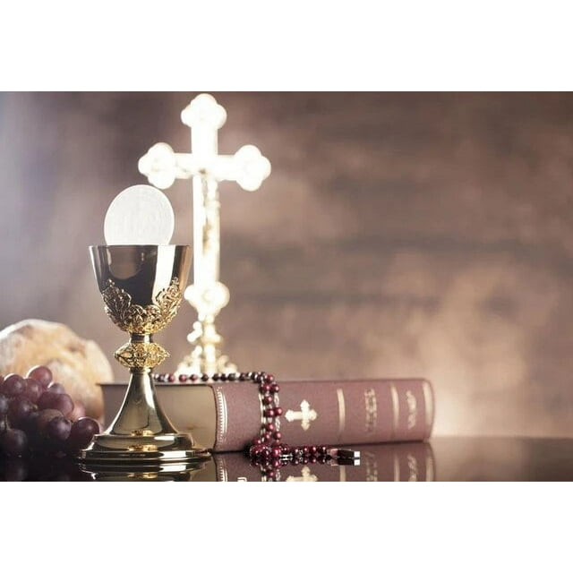 Jesus Cross Bible Wheat Easter Holy Communion Cup Backdrop Photographic ...