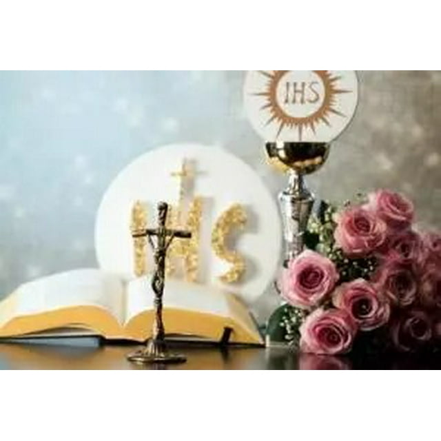 Jesus Cross Bible Wheat Easter Holy Communion Cup Backdrop Photographic ...