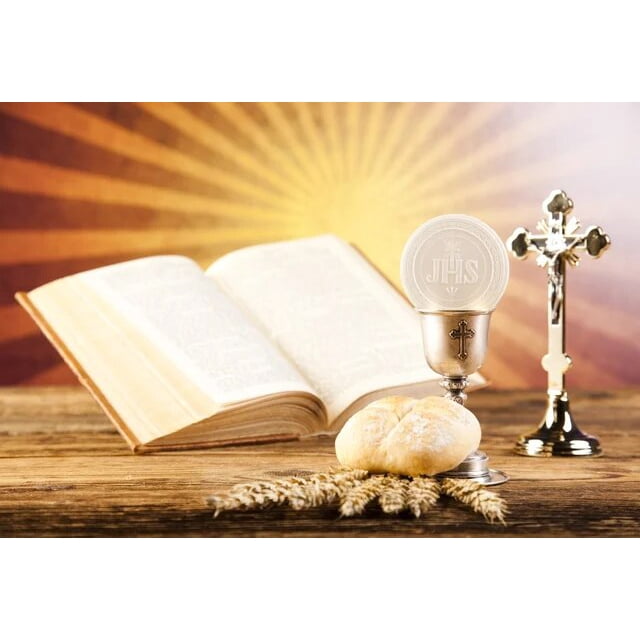 Jesus Cross Bible Wheat Easter Holy Communion Cup Backdrop Photographic ...
