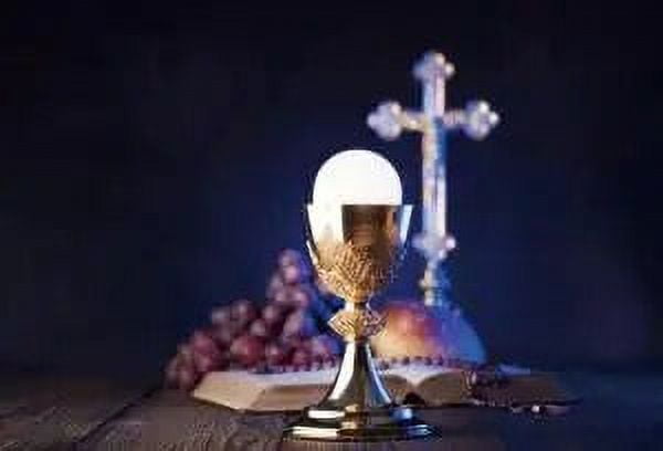Jesus Cross Bible Wheat Easter Holy Communion Cup Backdrop Photographic ...