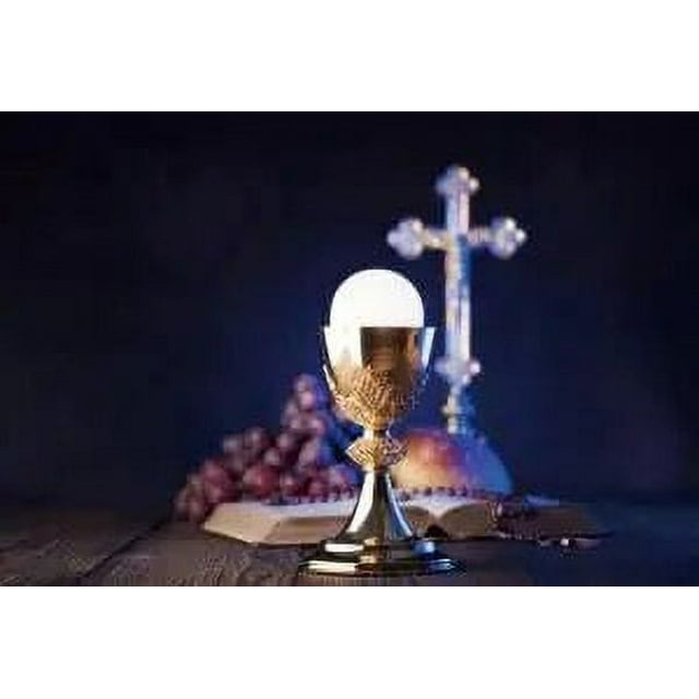 Jesus Cross Bible Wheat Easter Holy Communion Cup Backdrop Photographic ...