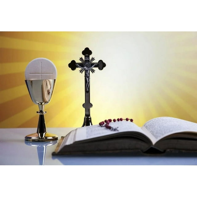 Jesus Cross Bible Wheat Easter Holy Communion Cup Backdrop Photographic ...