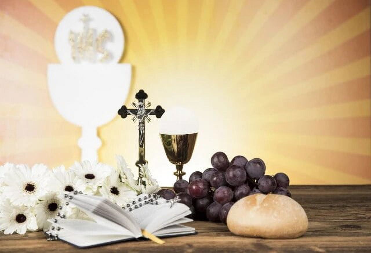 Jesus Cross Bible Wheat Easter Holy Communion Cup Backdrop Photographic ...