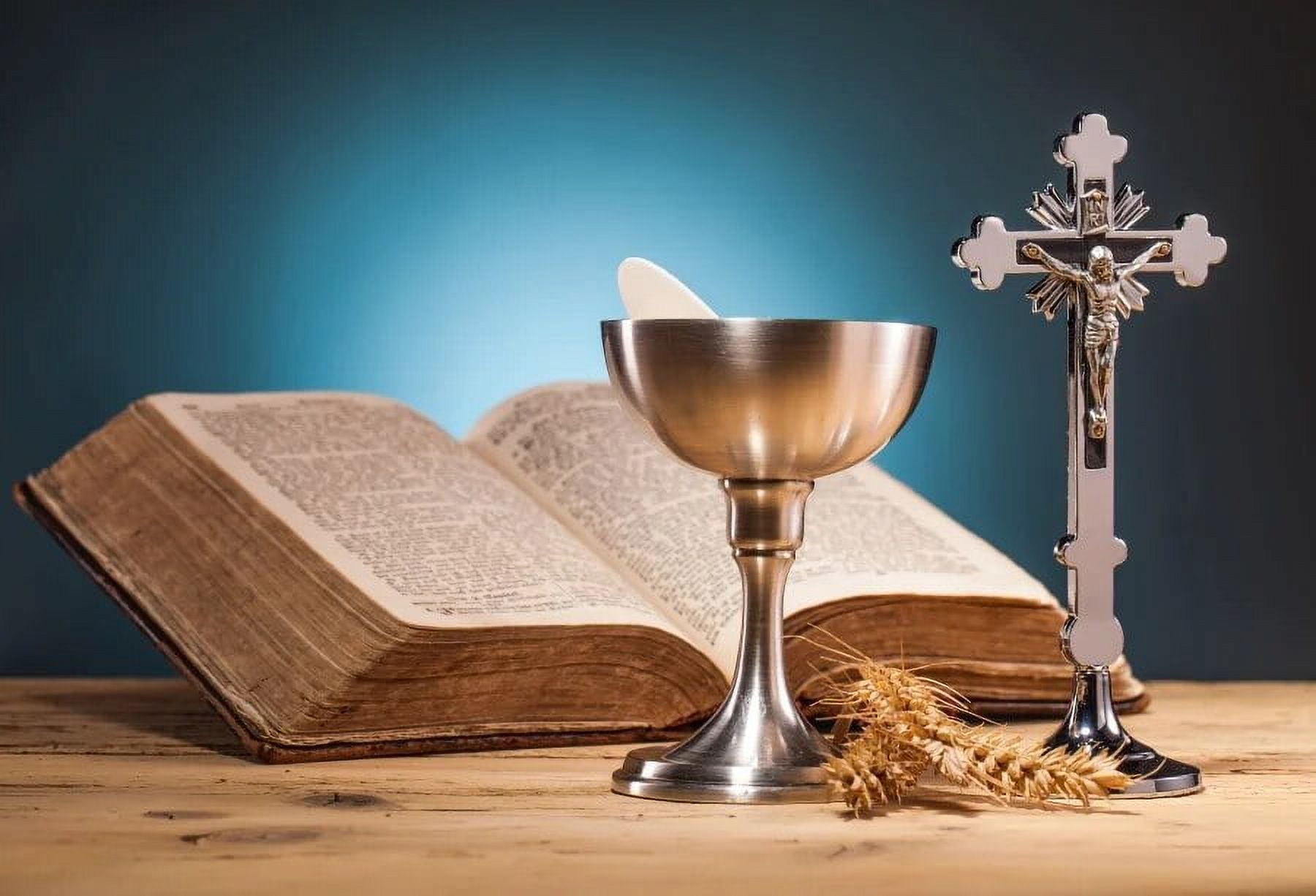 Jesus Cross Bible Wheat Easter Holy Communion Cup Backdrop Photographic ...