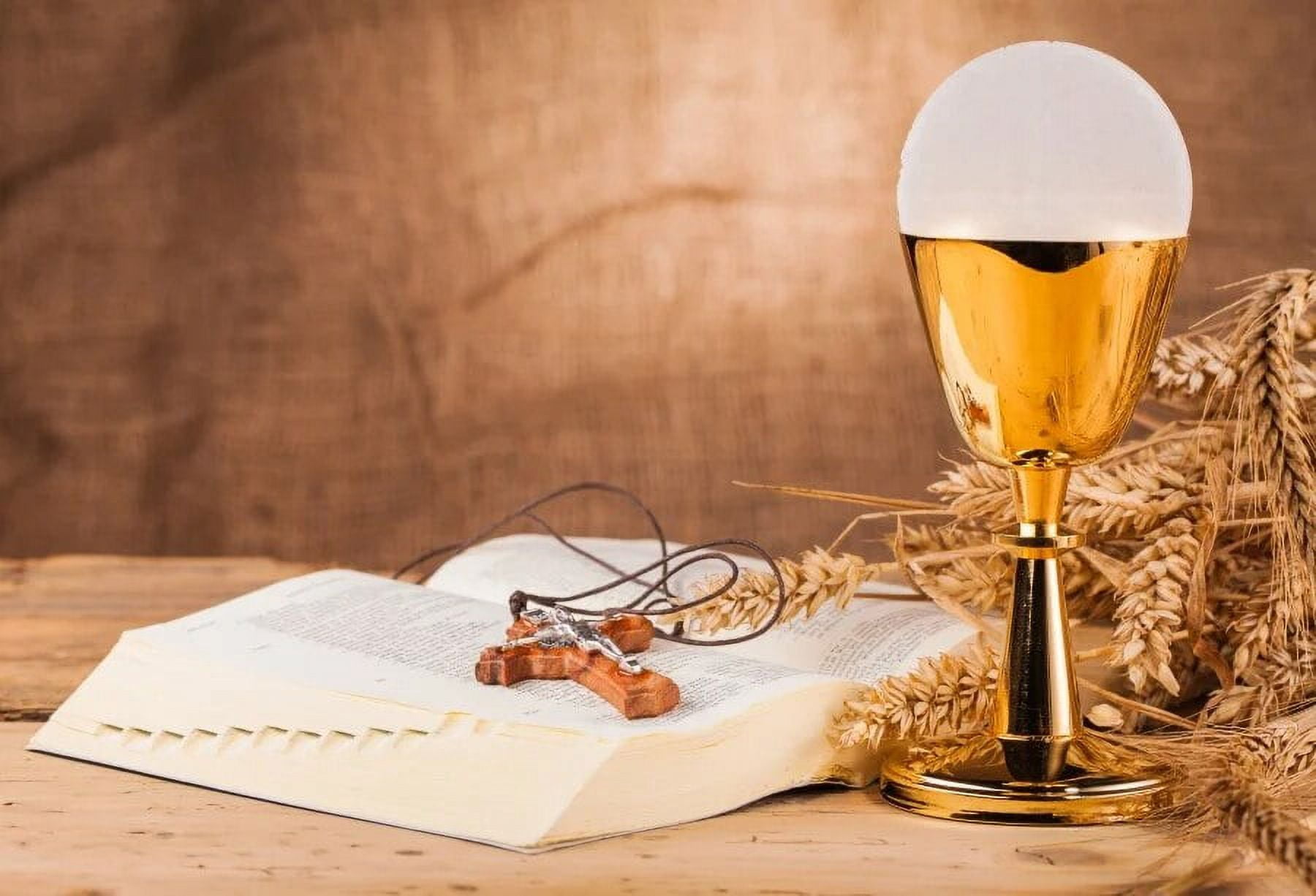 Jesus Cross Bible Wheat Easter Holy Communion Cup Backdrop Photographic ...