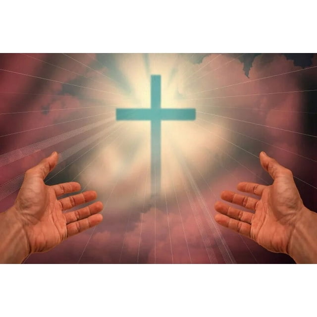 Jesus Cross Bible Wheat Easter Holy Communion Cup Backdrop Photographic ...