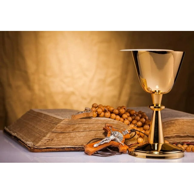Jesus Cross Bible Wheat Easter Holy Communion Cup Backdrop Photographic ...