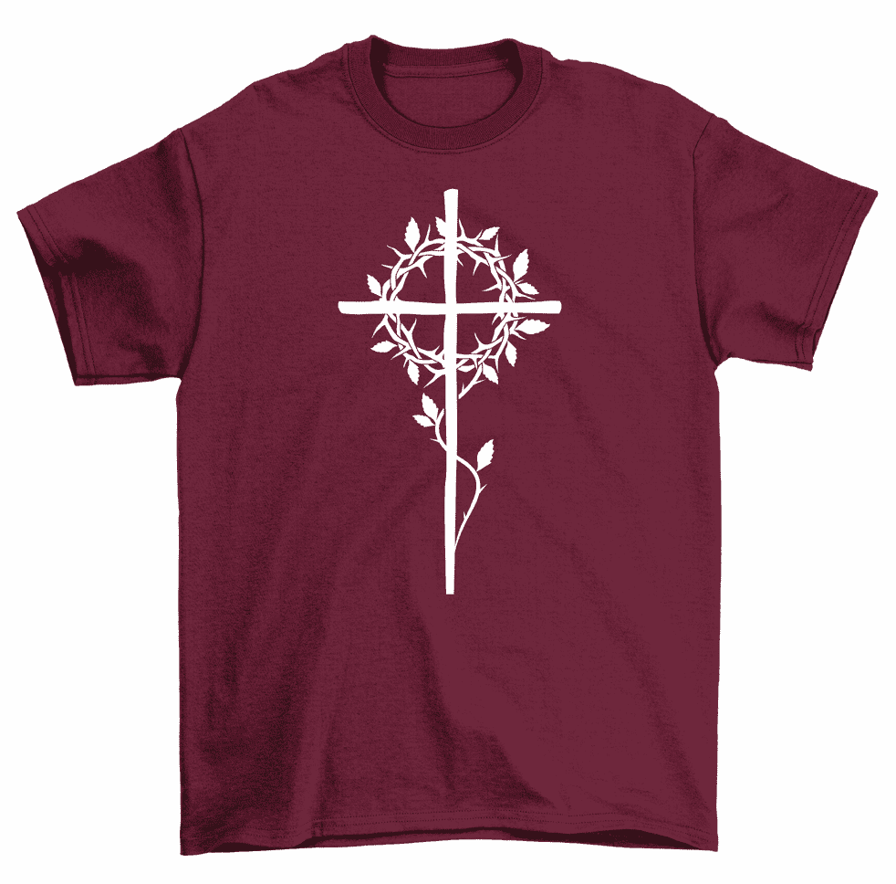 Jesus Cross Crown Of Thorns Christian Easter T-Shirt Women Unisex ...