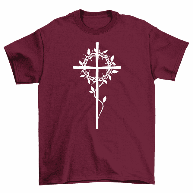 Jesus Cross Crown Of Thorns Christian Easter T-Shirt Women Unisex ...