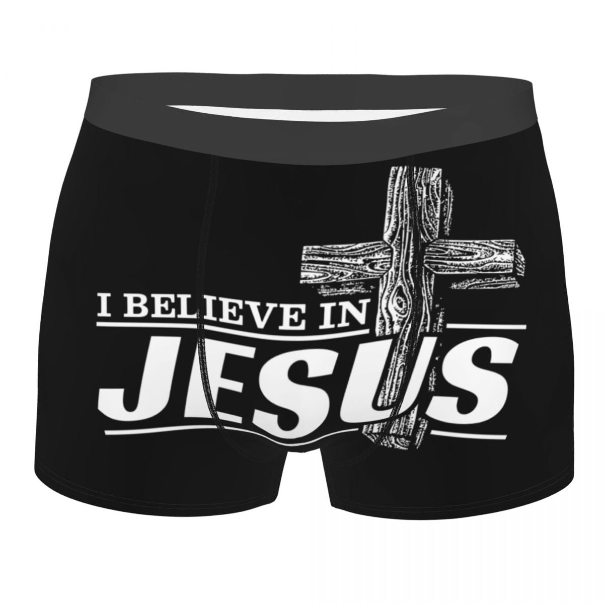 Jesus Cross Fish Boxer Shorts For Homme 3D Print Male Christian ...