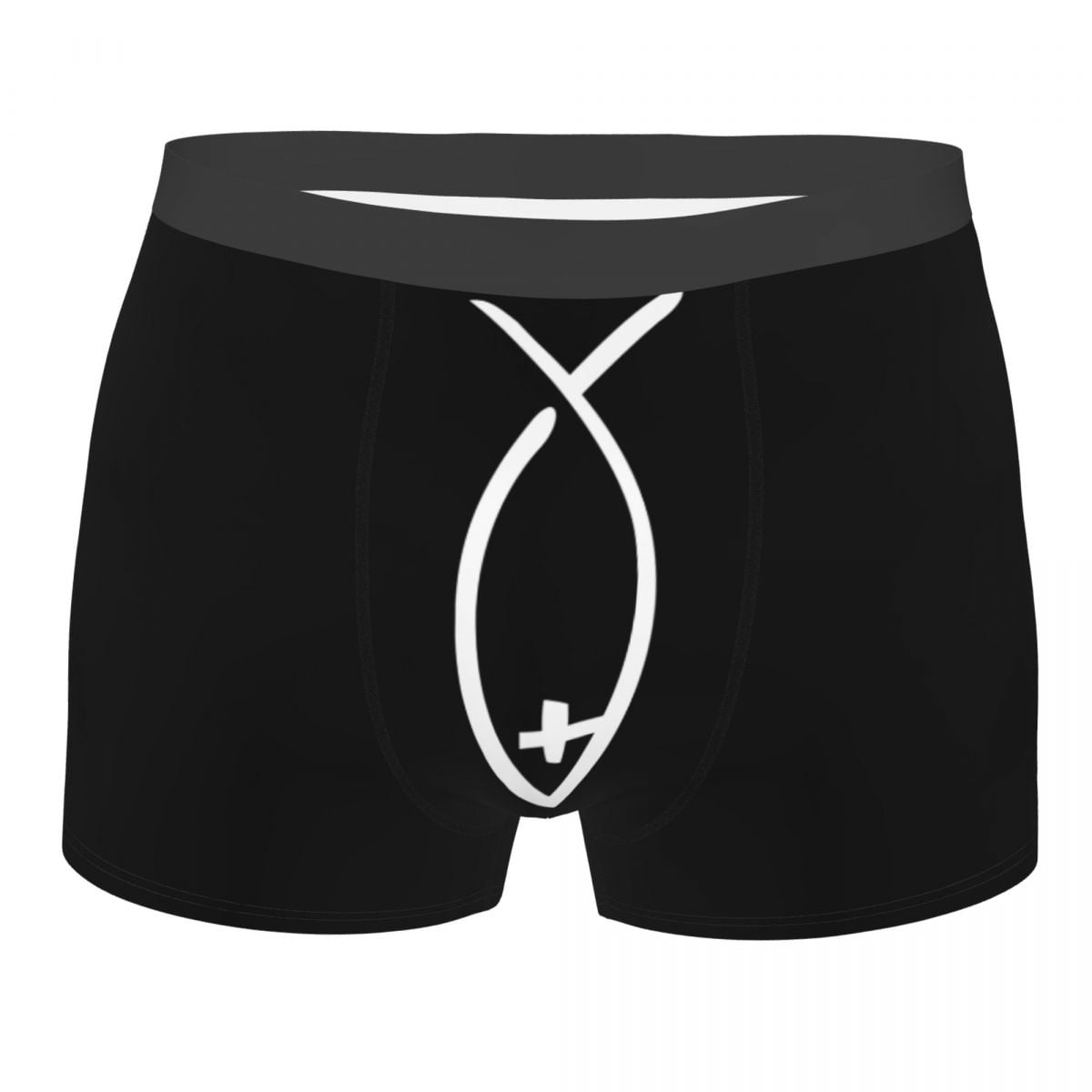 Jesus Cross Fish Boxer Shorts For Homme 3D Print Male Christian ...